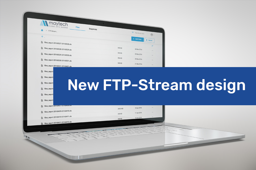 New, Sleeker, More User-Friendly FTP-Stream Interface - Maytech